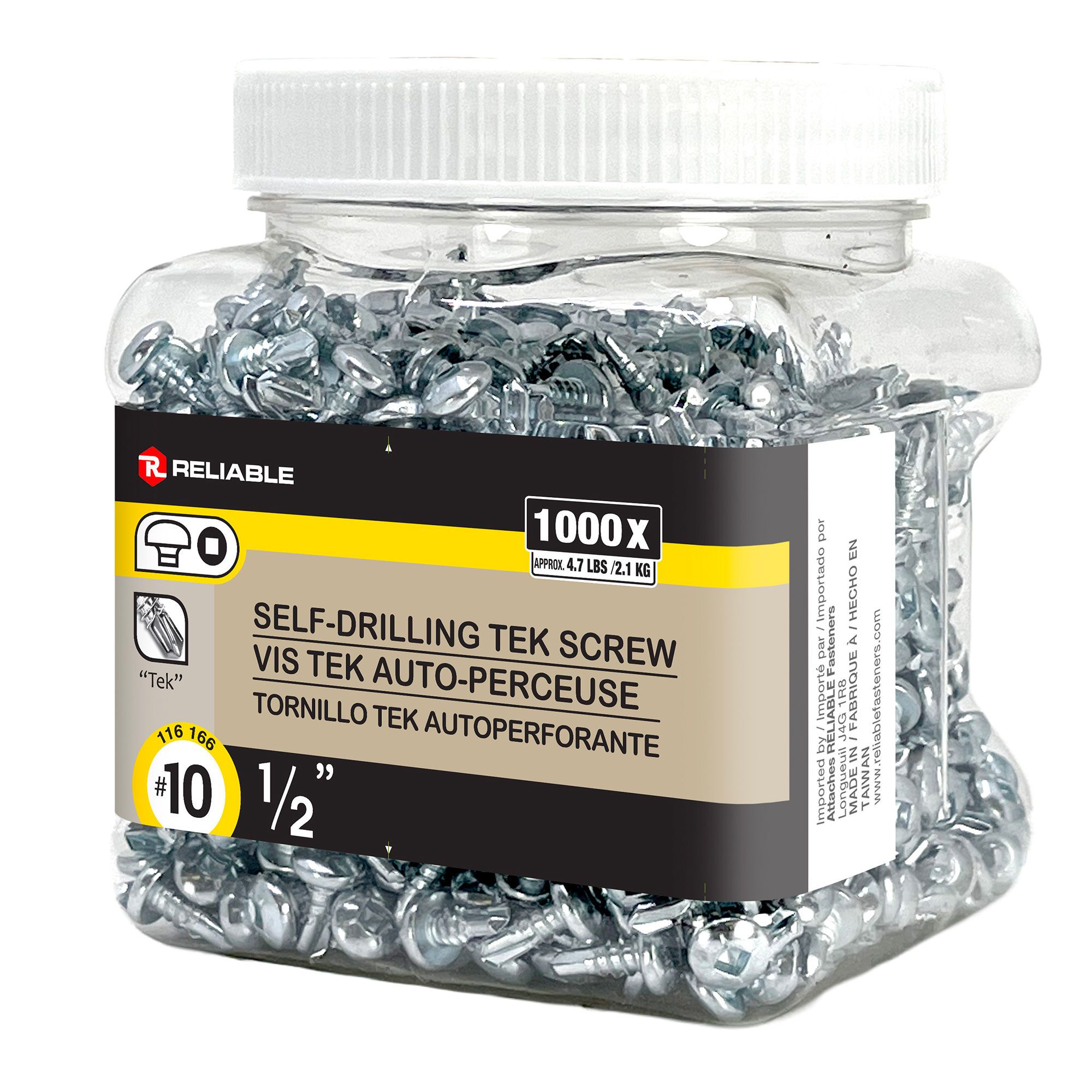 TEK Self-Drilling Screws - #10 x 1/2