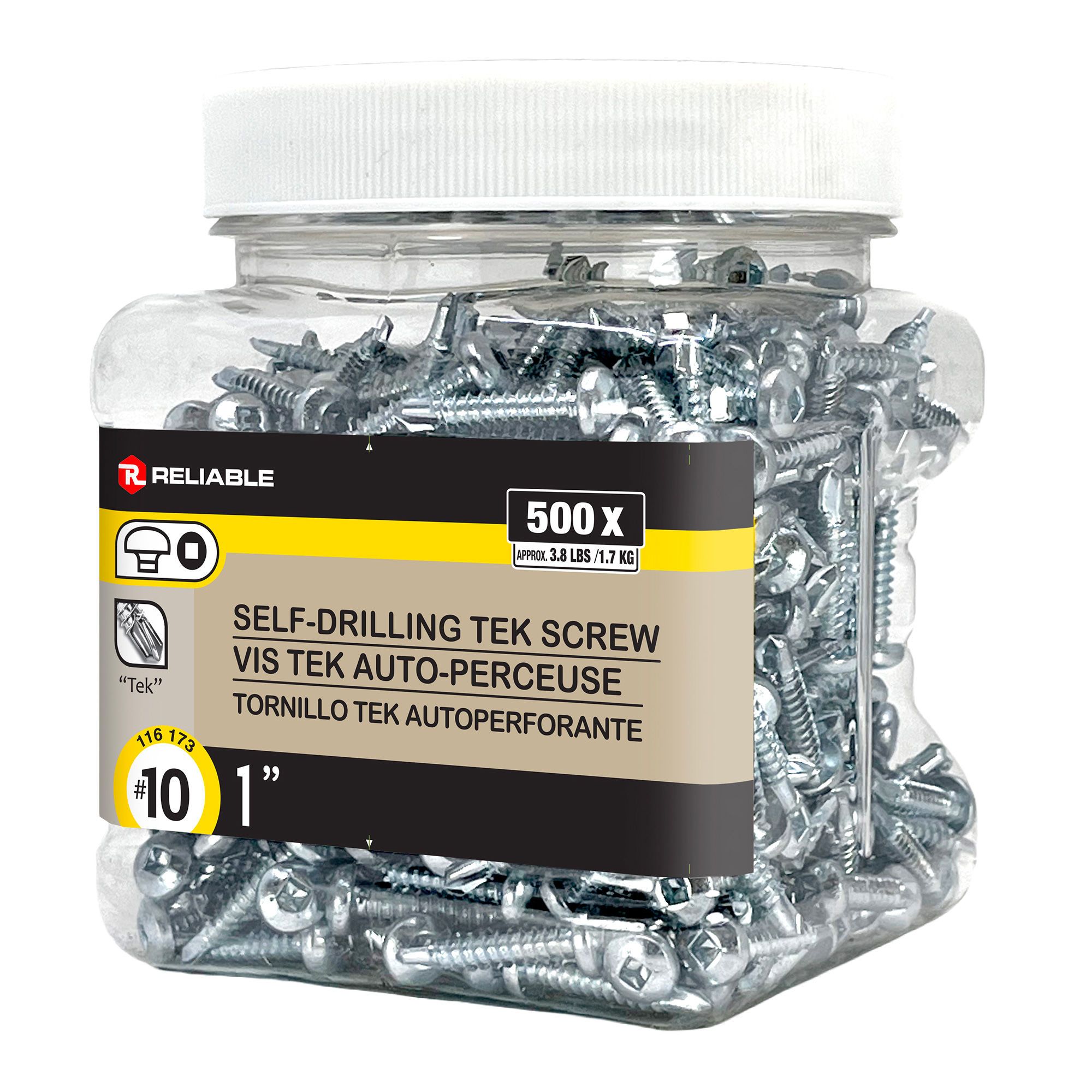 TEK Self-Drilling Screws - #10 x 1